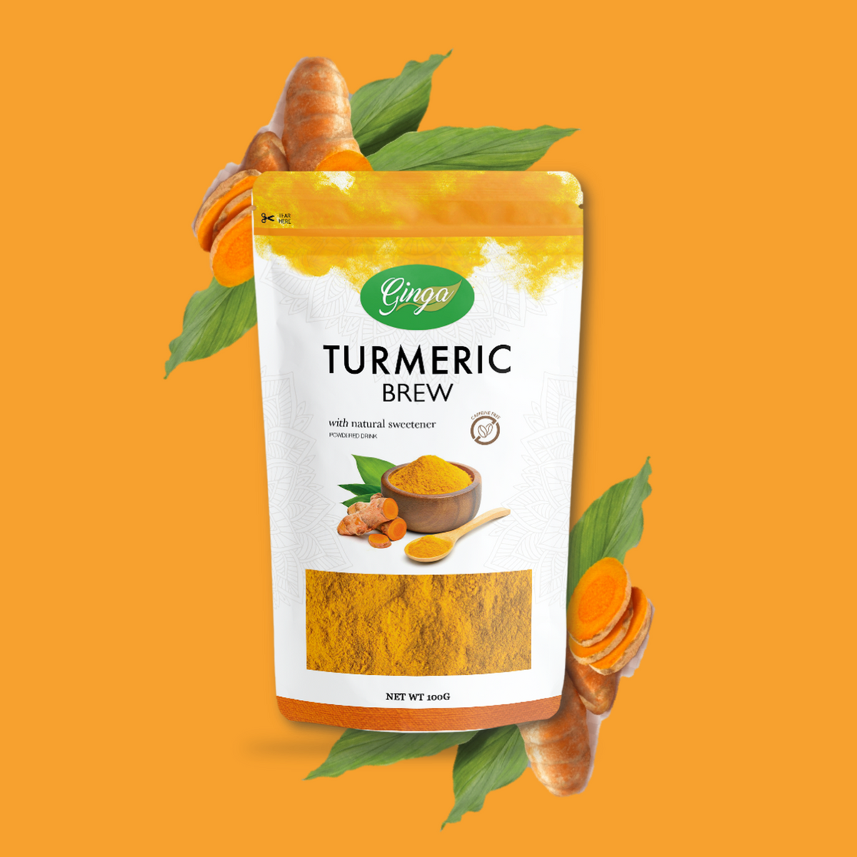 TURMERIC BREW REGULAR 100G – Ginga Food